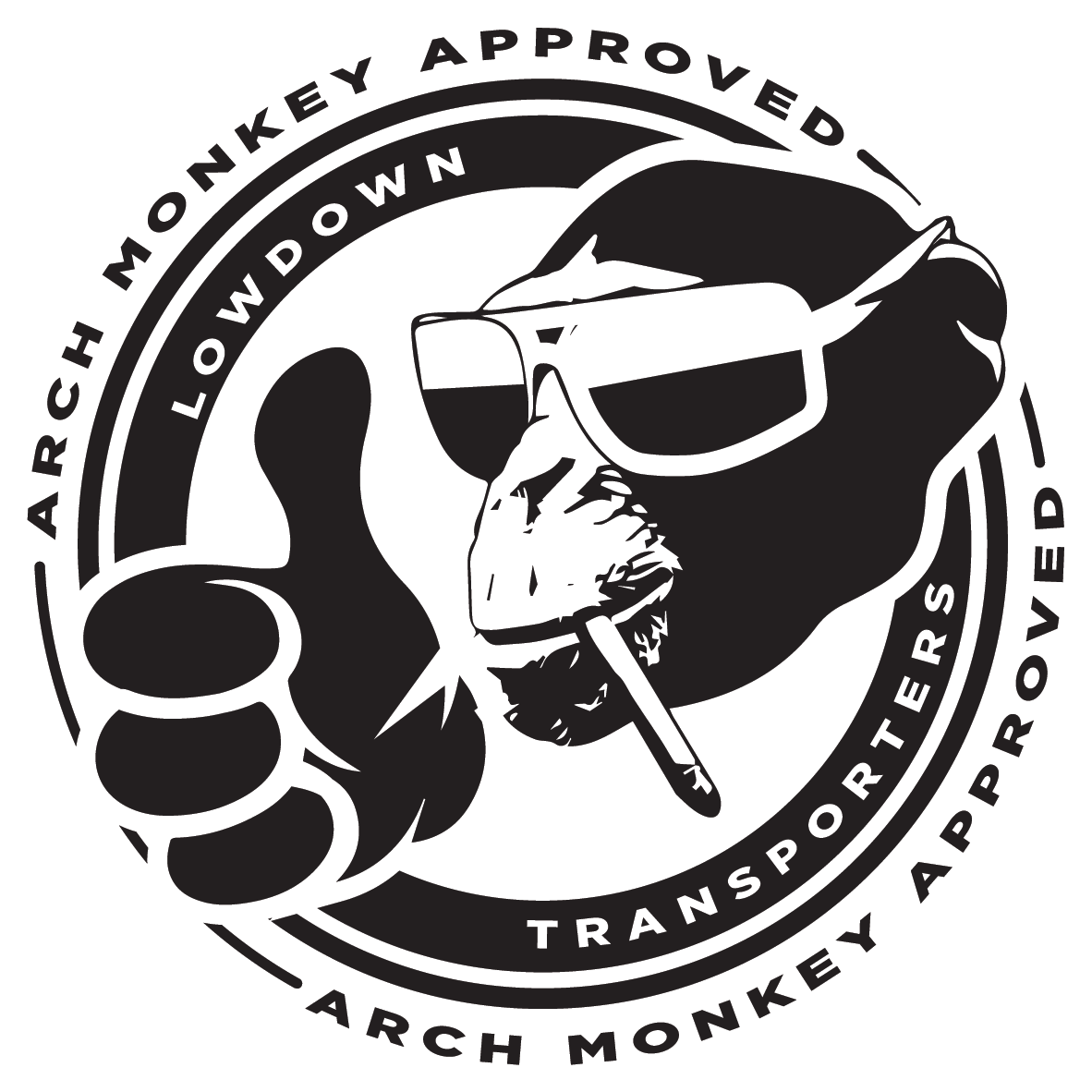 Arch Monkey Sticker – lowdown transporters