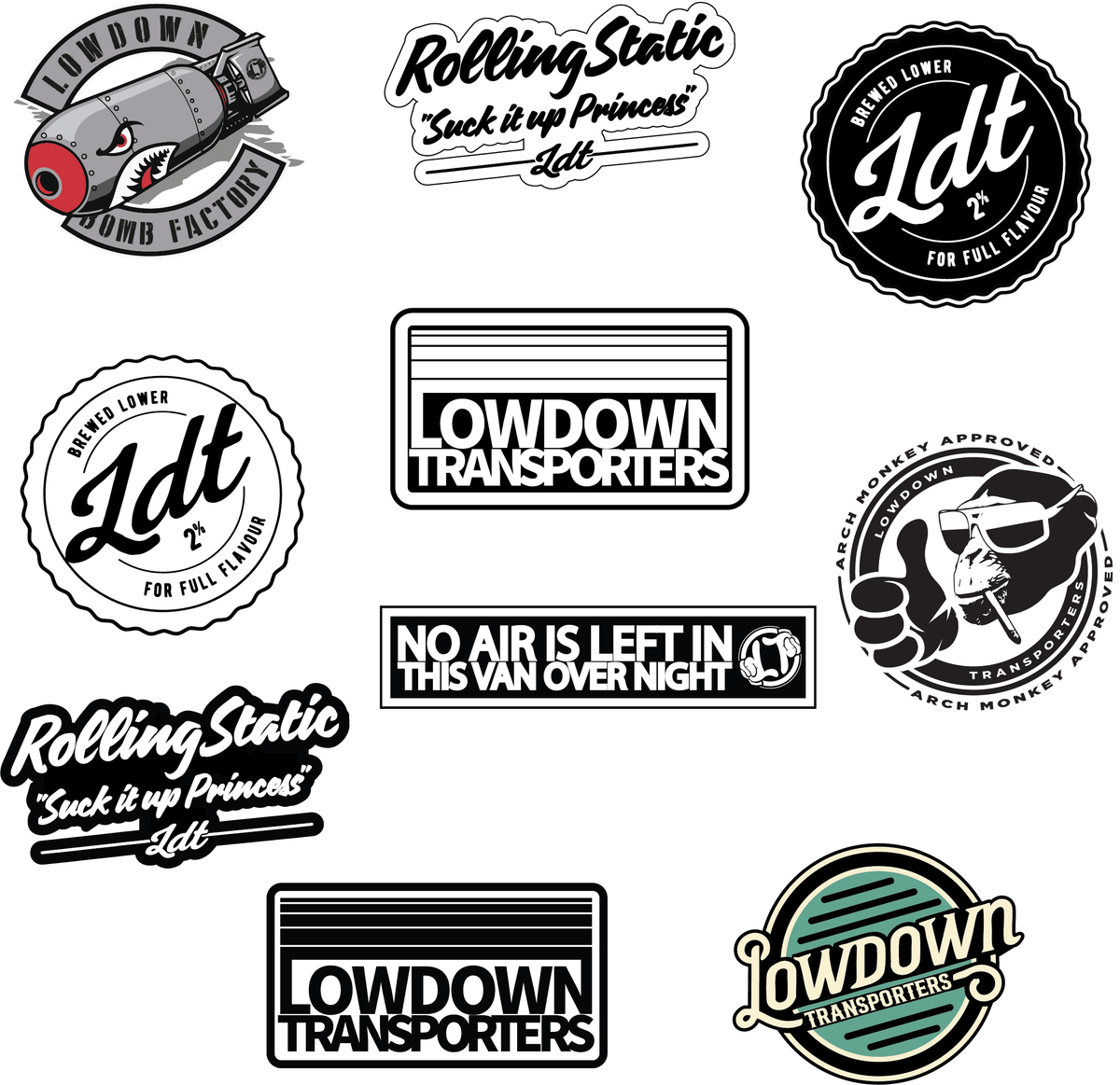Sticker Pack 1 – lowdown transporters